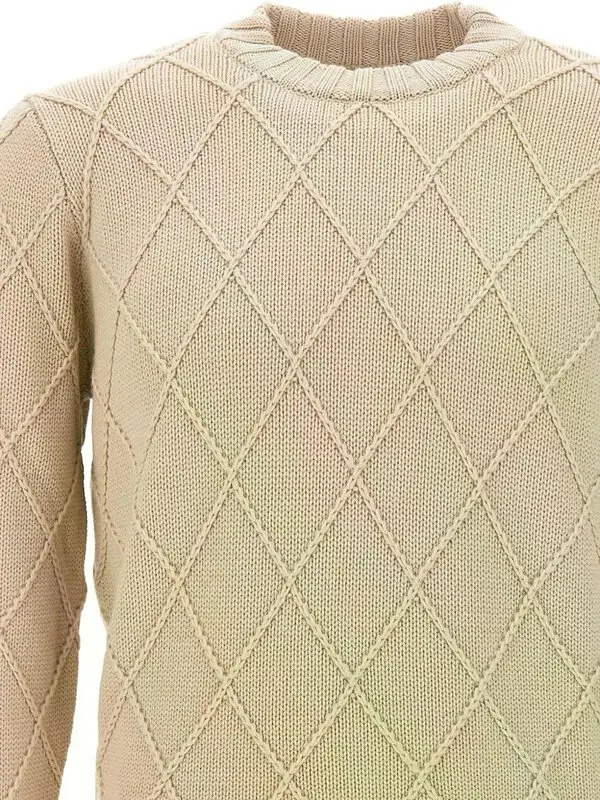 FILIPPO DE LAURENTIIS Diamond-weave Crew-neck Sweater