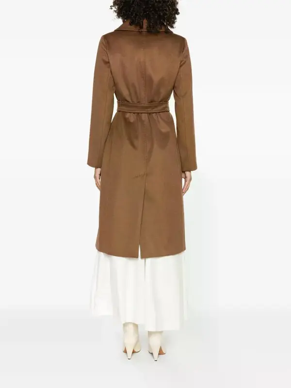 Max Mara Belted Notched-collar Coat - Brown