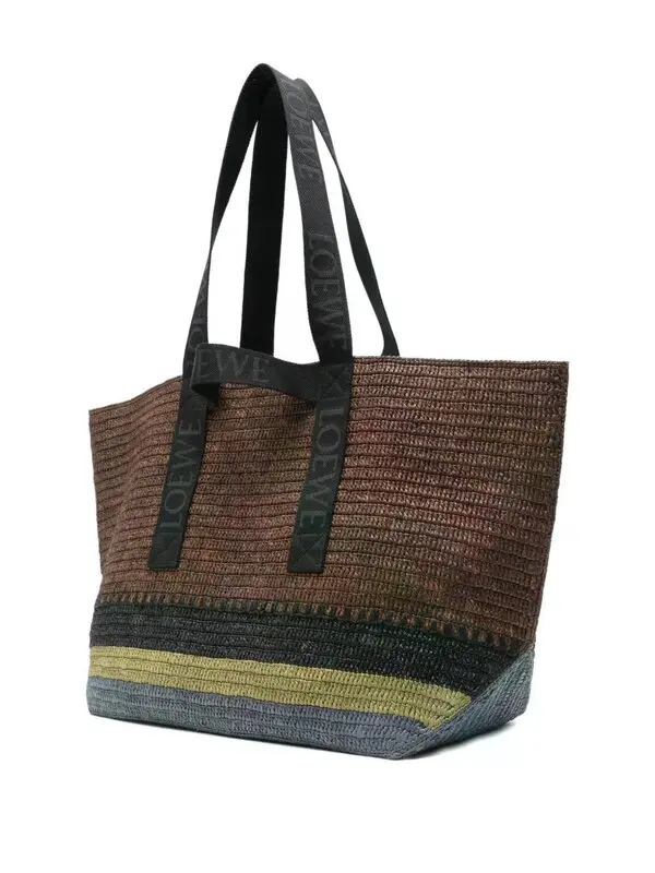 Loewe Fold Shopper Raffia-weave Tote Bag