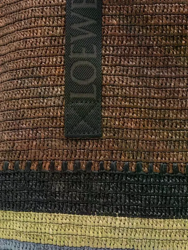 Loewe Fold Shopper Raffia-weave Tote Bag