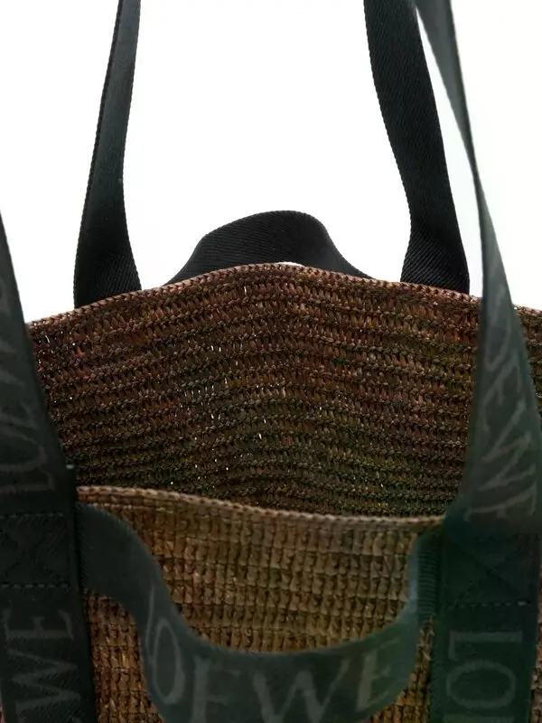 Loewe Fold Shopper Raffia-weave Tote Bag