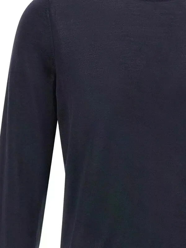 GRAN SASSO Crew-neck Ribbed-edge Sweater - Blue