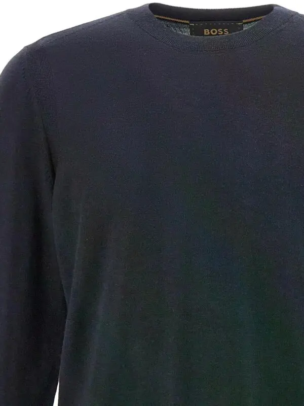 BOSS Crew-neck Ribbed-hem Sweater