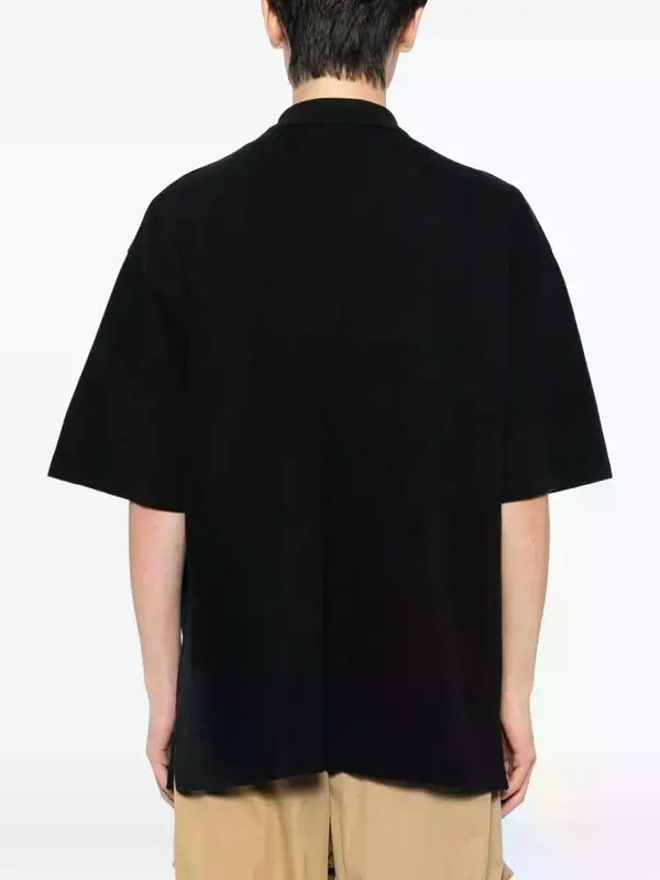Maison Kitsuné Fox Head Polo Shirt - Black