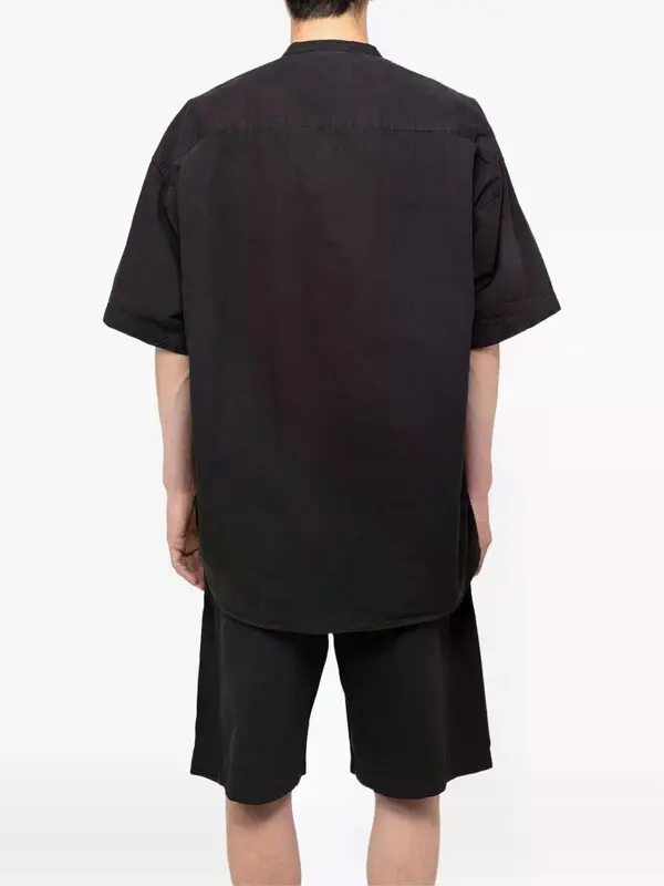IN･STRU(MEN-TAL). Half-sleeve Band-collar Shirt