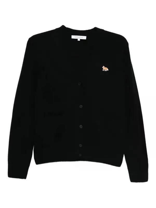 Maison Kitsuné Baby Fox Patch Cardigan - Black