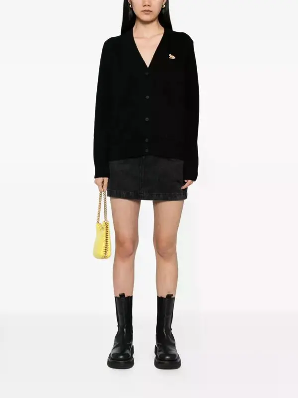 Maison Kitsuné Baby Fox Patch Cardigan - Black