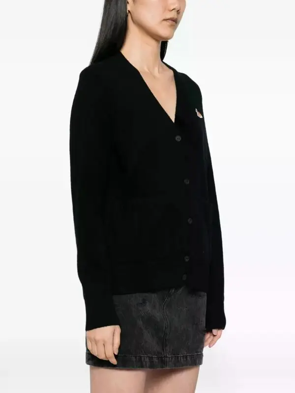 Maison Kitsuné Baby Fox Patch Cardigan - Black
