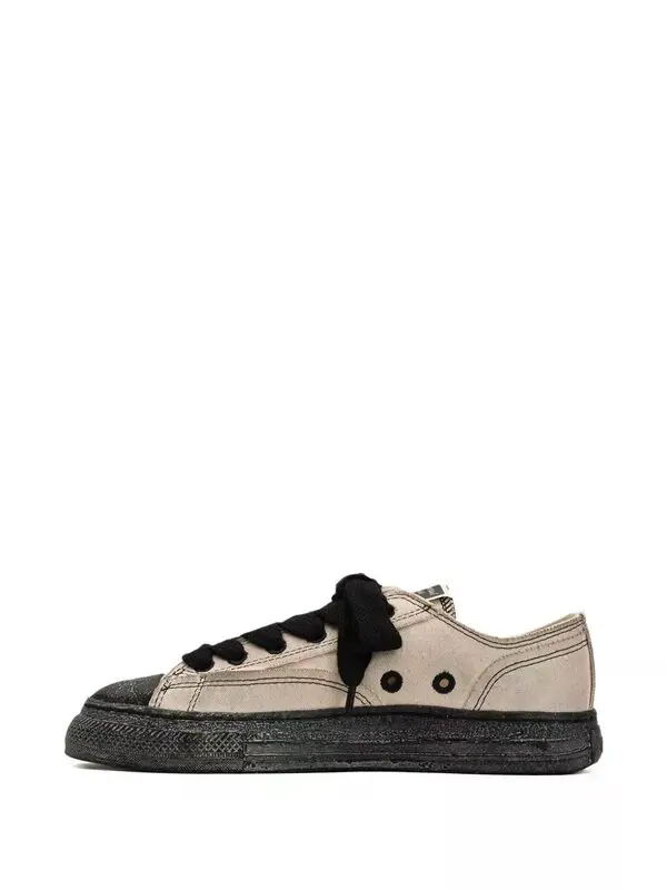 GENERAL SCALE. Roy Smudged Canvas Sneakers - Neutrals
