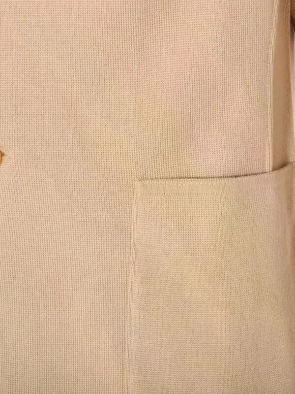 LARDINI Buttoned Flower-embellished Blazer - Neutrals