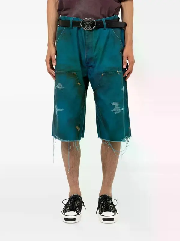KAMIYA Distressed Painter Shorts - Blue