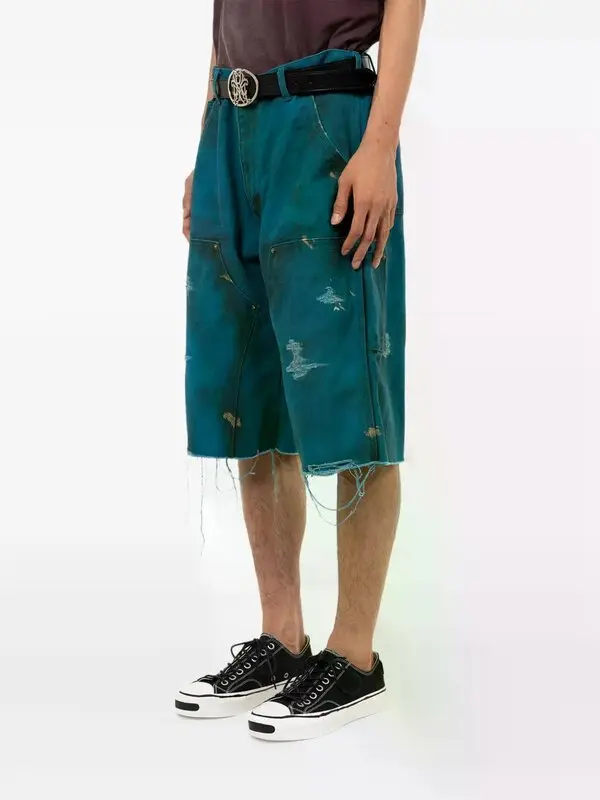 KAMIYA Distressed Painter Shorts - Blue