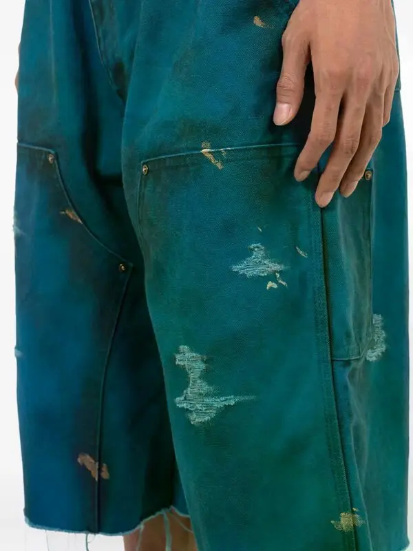 KAMIYA Distressed Painter Shorts - Blue