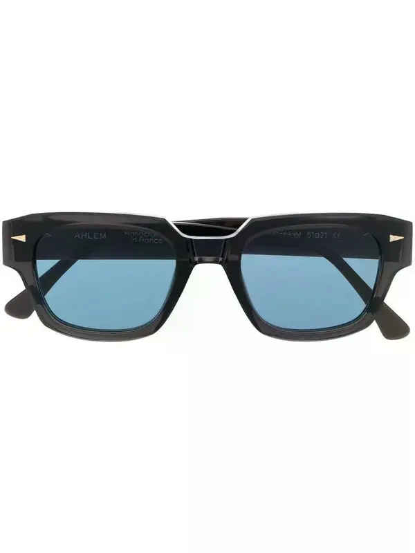 AHLEM Rivoli Square Frame Sunglasses - Black