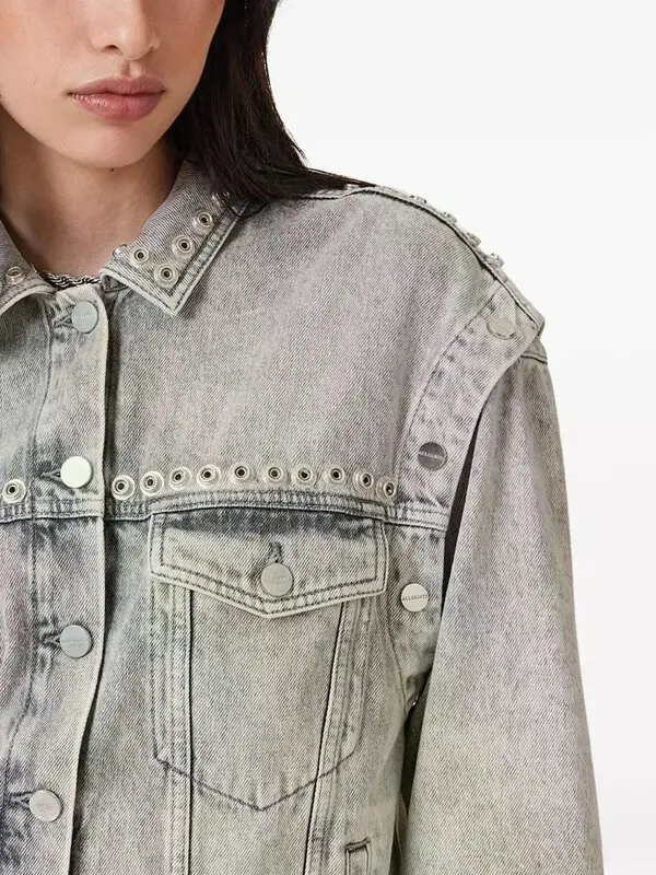 ALLSAINTS Eyelet-embellished Denim Jacket
