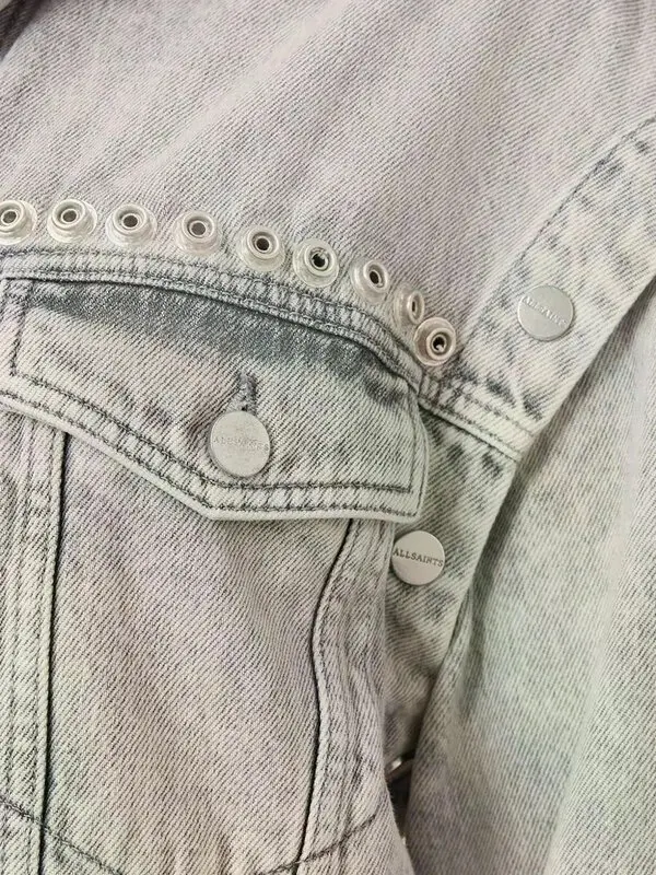 ALLSAINTS Eyelet-embellished Denim Jacket