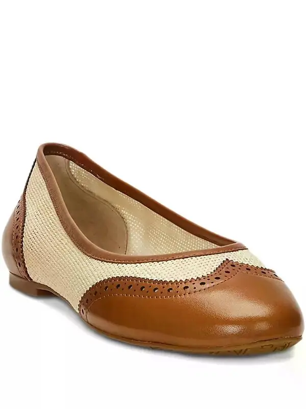 Ralph Lauren Leather Woven Pumps