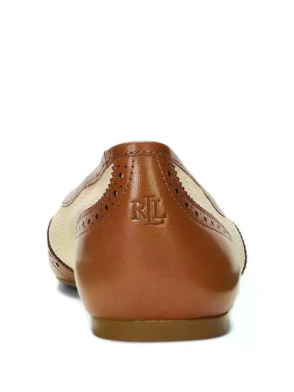 Ralph Lauren Leather Woven Pumps