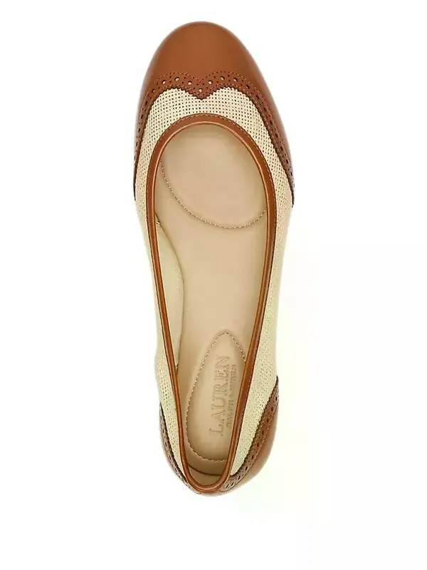 Ralph Lauren Leather Woven Pumps