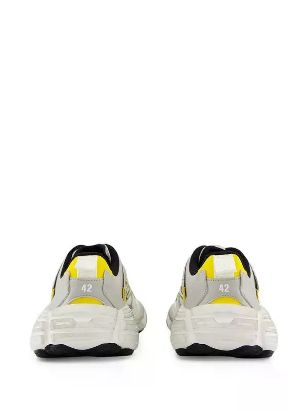 Balenciaga Leather Logo Sneakers - Grey