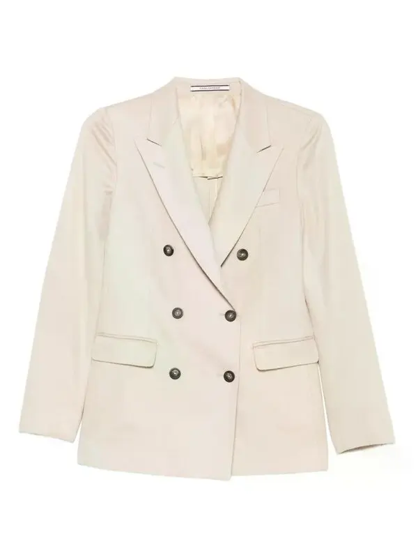 Tagliatore Buttoned Double-breasted Jacket - Neutrals
