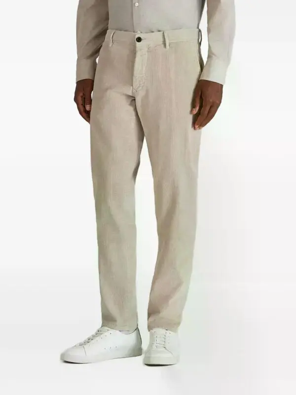 Incotex Textured Straight-leg Trousers - Neutrals