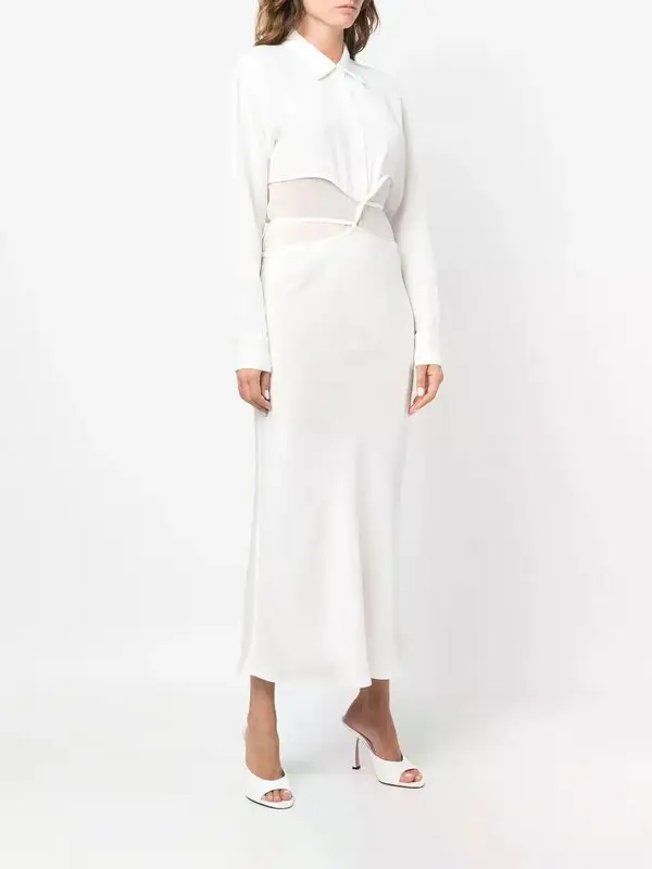 Christopher Esber Panelled Silk Maxi Dress
