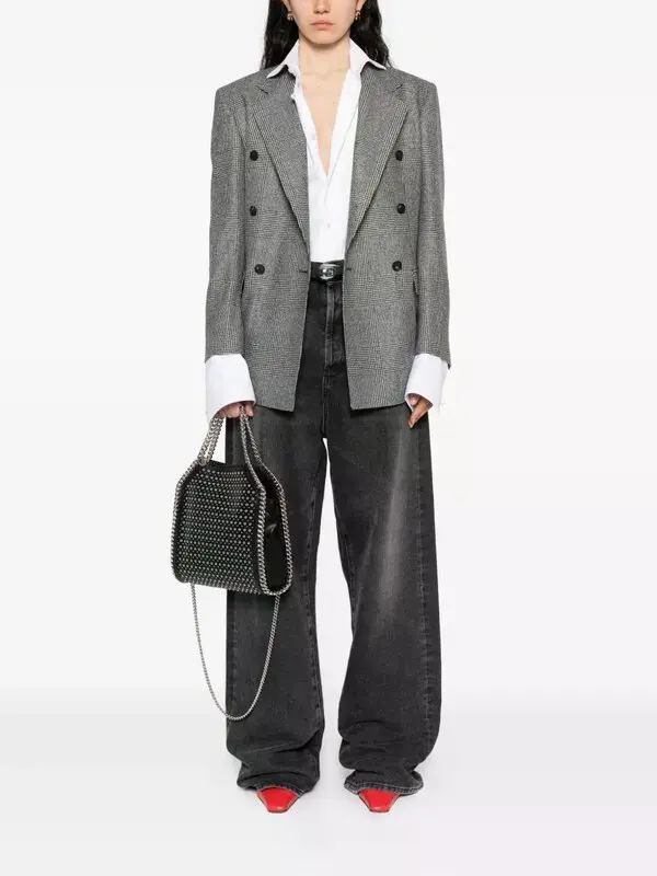 Tagliatore Checked Double-breasted Jacket - Black
