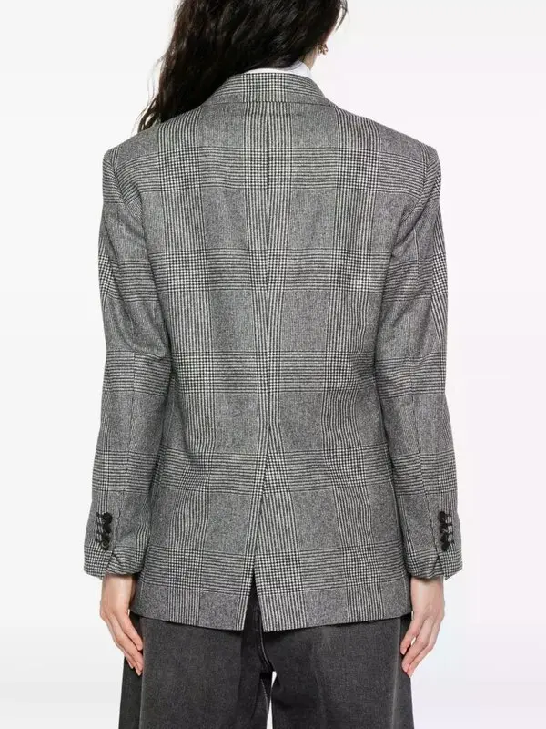 Tagliatore Checked Double-breasted Jacket - Black