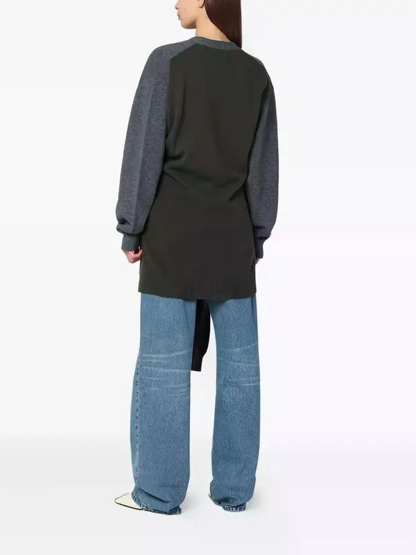 Stella McCartney Buttoned Two-tone Cardigan - Grey