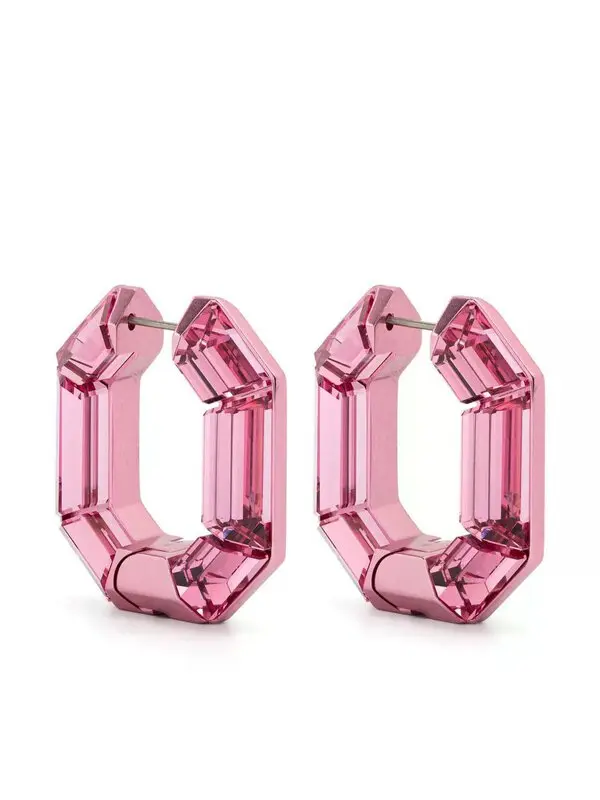 SWAROVSKI Lucent Hoop Earrings - Pink