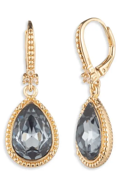 Marchesa Faceted Teardrop Crystal Drop Earrings