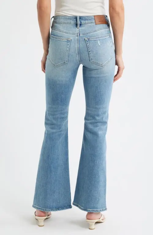 HIDDEN JEANS Ripped Mid-rise Flare Jeans