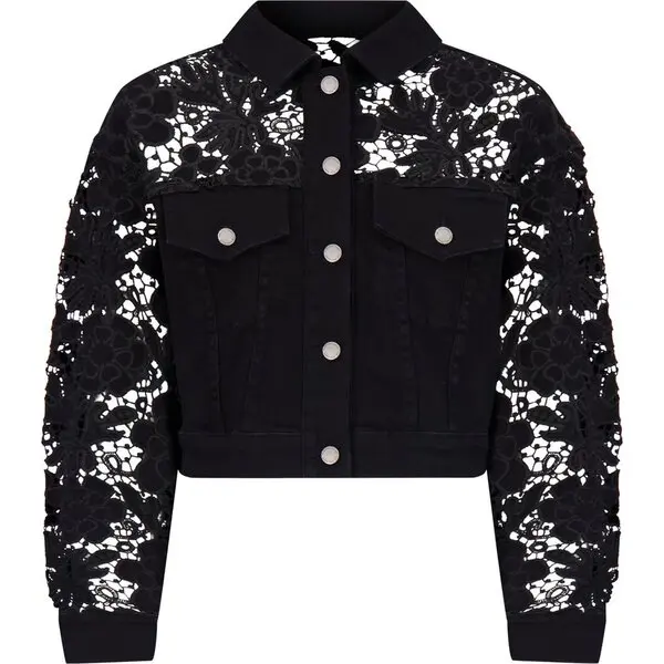 THE NOLI SHOP Celeste Denim Jacket - Black