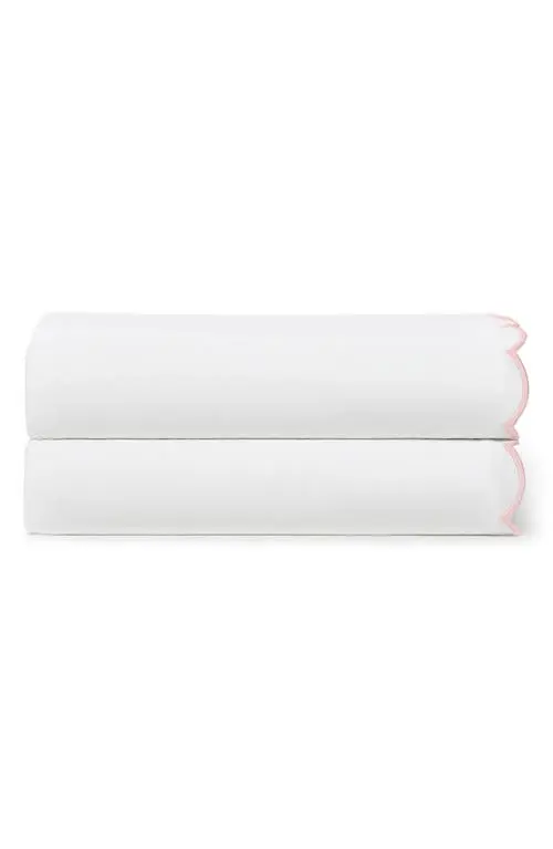 PERI HOME Set Of 2 Scallop Cotton Pillowcases - Pink