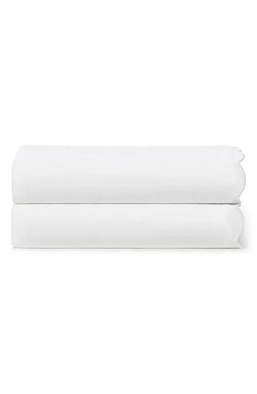 PERI HOME Set Of 2 Scallop Cotton Pillowcases - White