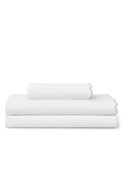 PERI HOME Scallop Cotton Sheet Set - Blue