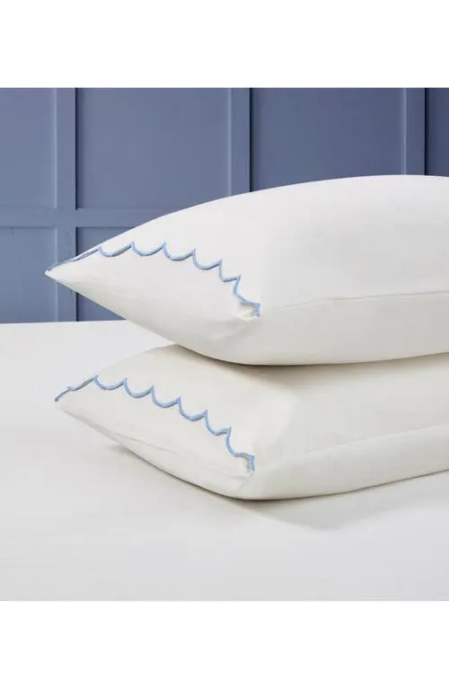 PERI HOME Scallop Cotton Sheet Set - Blue