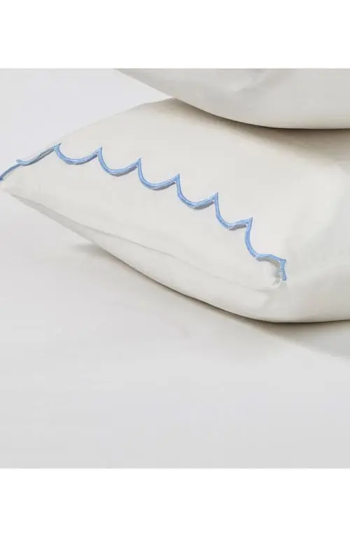 PERI HOME Scallop Cotton Sheet Set - Blue