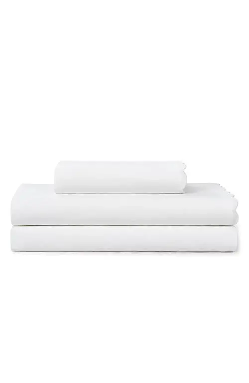 PERI HOME Scallop Cotton Sheet Set - White