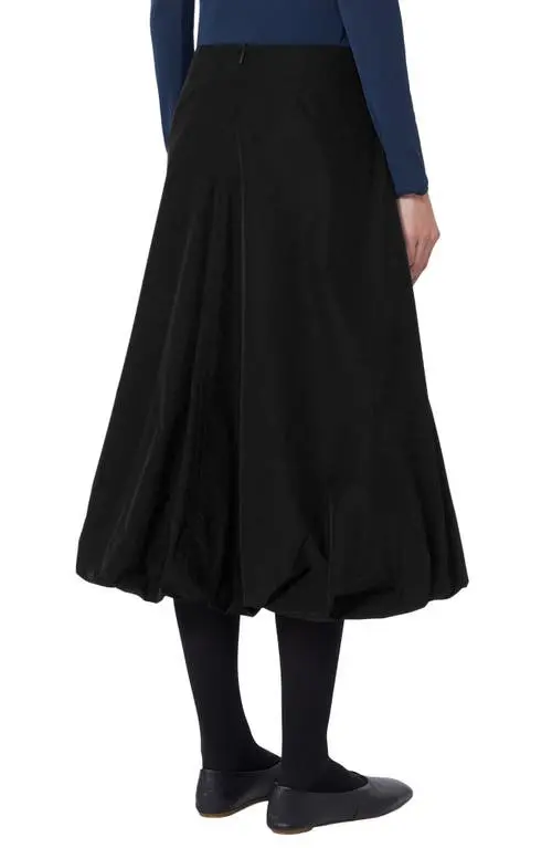 MM BY MAX MARA Emery Bubble Hem Midi Skirt - Black