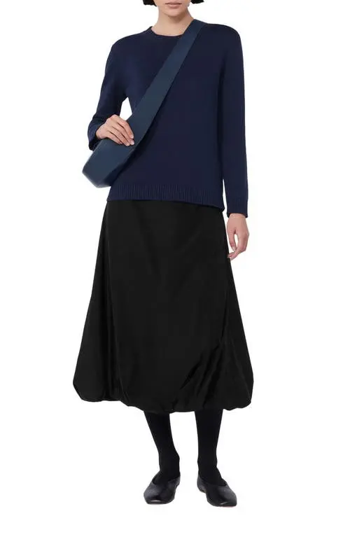 MM BY MAX MARA Emery Bubble Hem Midi Skirt - Black