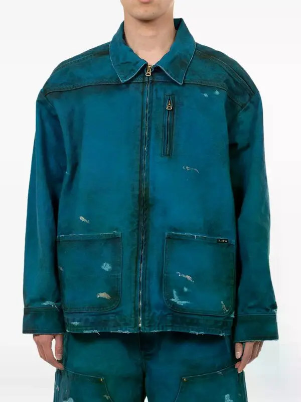 KAMIYA Distressed Zip-front Jacket