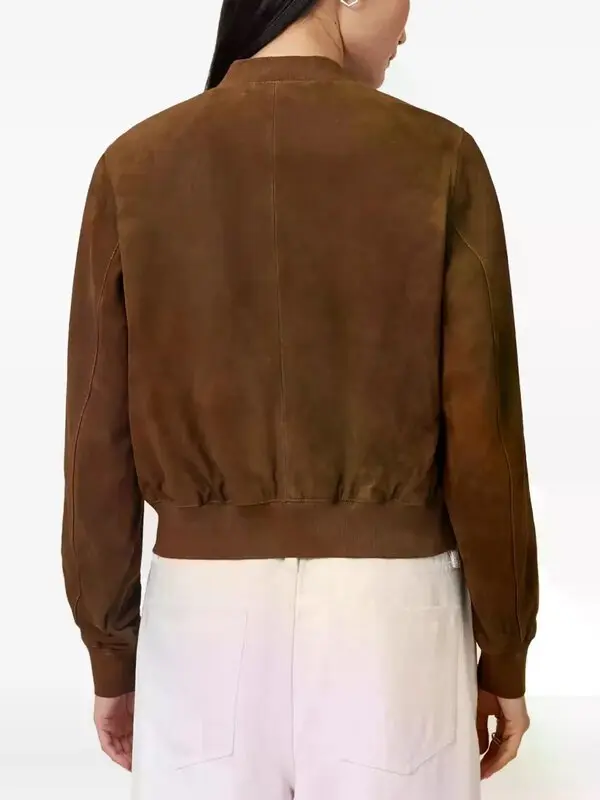 ALLSAINTS Suede Zip-front Jacket - Brown
