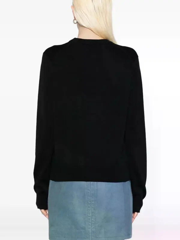 Maison Kitsuné Embroidered-logo Jumper - Black