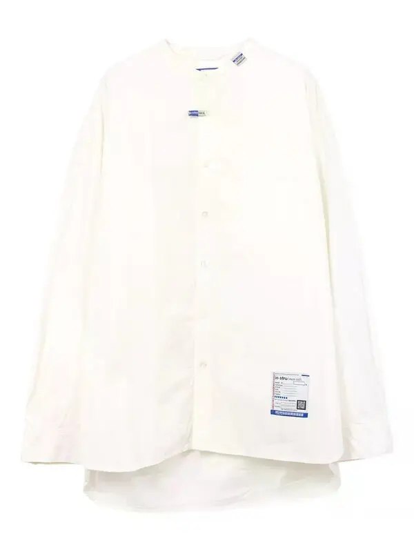 IN･STRU(MEN-TAL). Band-collar Long-sleeve Shirt - White