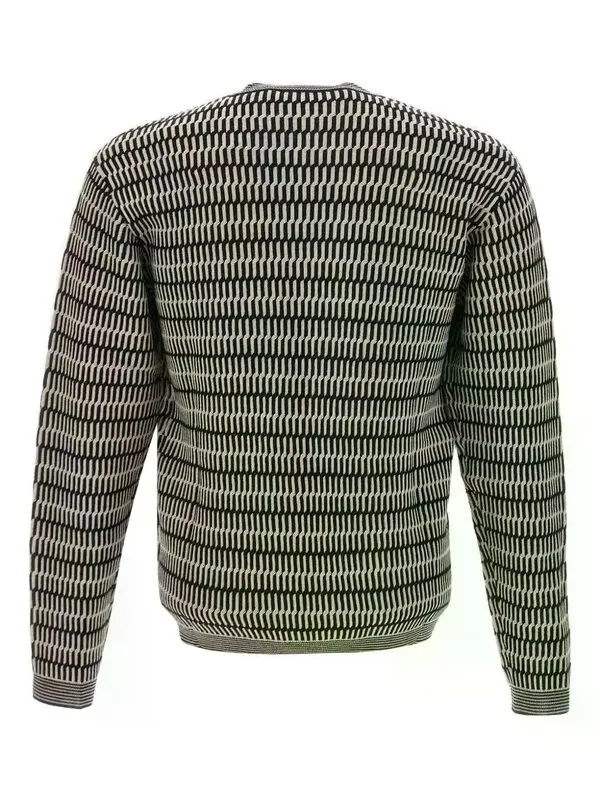 Emporio Armani Optical-pattern Crew-neck Sweater