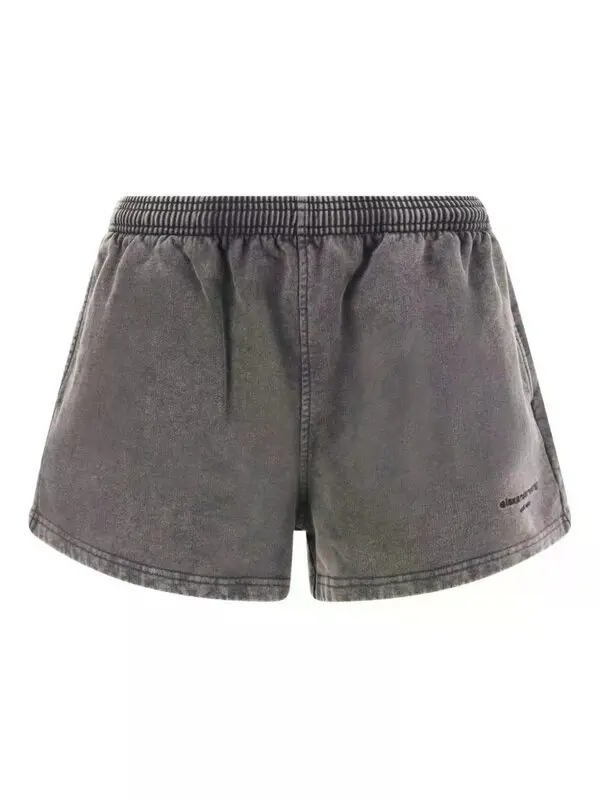 Alexander Wang Embroidered Logo Running Shorts - Grey