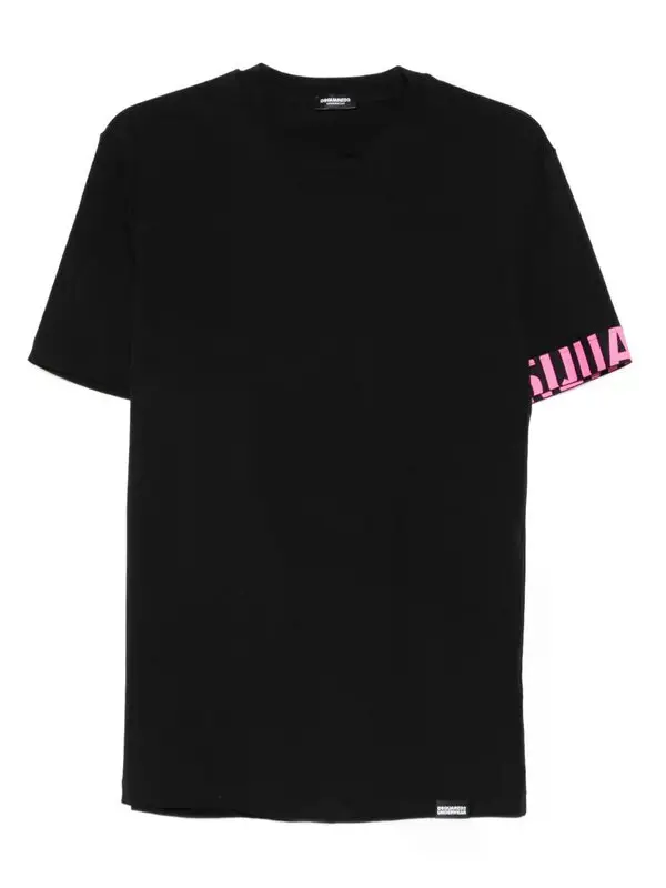 Dsquared2 Sleeve-detail Crew-neck T-shirt - Black