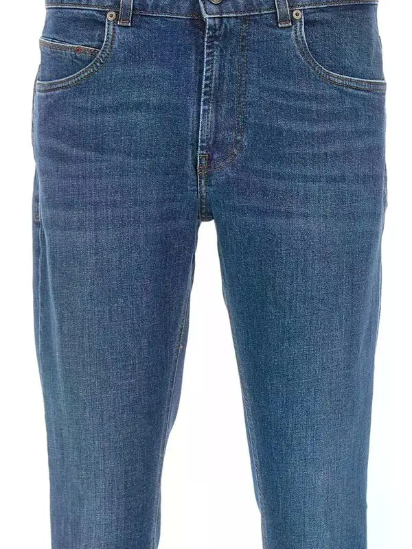 FAY Five-pocket Jeans With Leather Patch